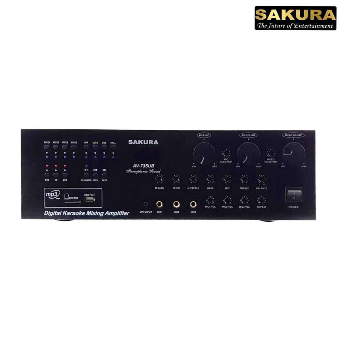 Sakura AV 735UB Amplifier / 700W X 2 / Karaoke Mixing Amplifier / – ashoks electronics trading